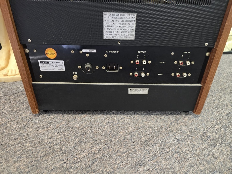 Teac A-2340 4 channel simul-sync stereo reel to reel, no power cord ...