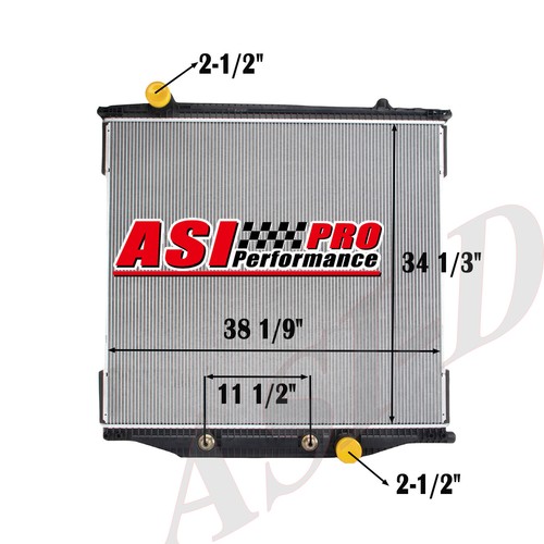 ASI 2 Row Radiator for 17-2023 International Harvester ProStar ...