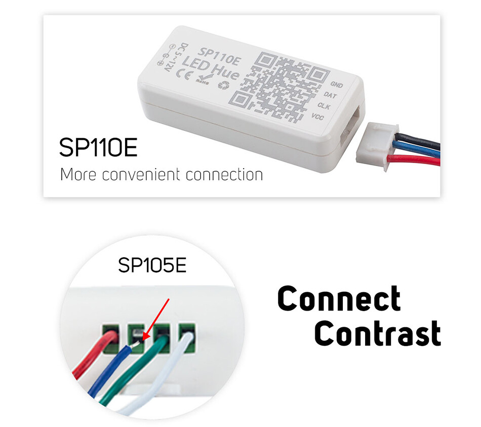 SP110E SP501E RGB LED Pixel Controller For WS2811 WS2812B SK6812 Strip ...