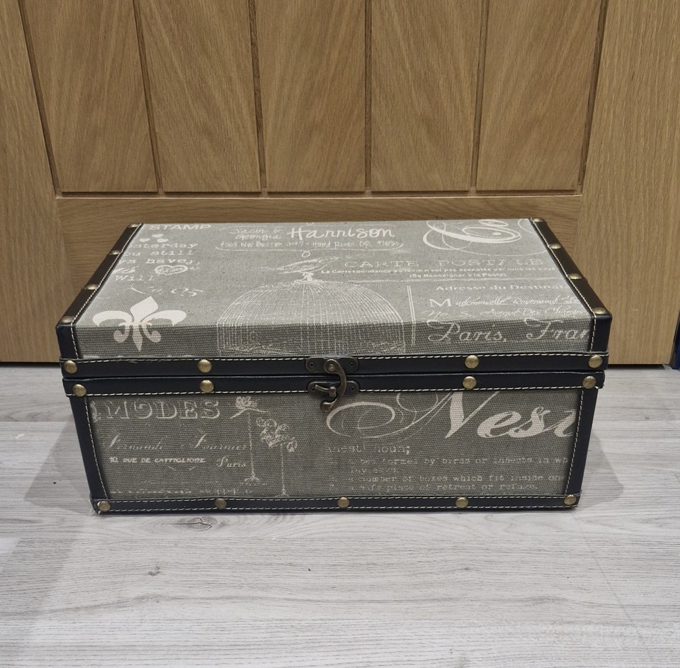 Lovely Shabby Chic / Vintage Style Wooden Trunk/Chest Storage Box | eBay UK