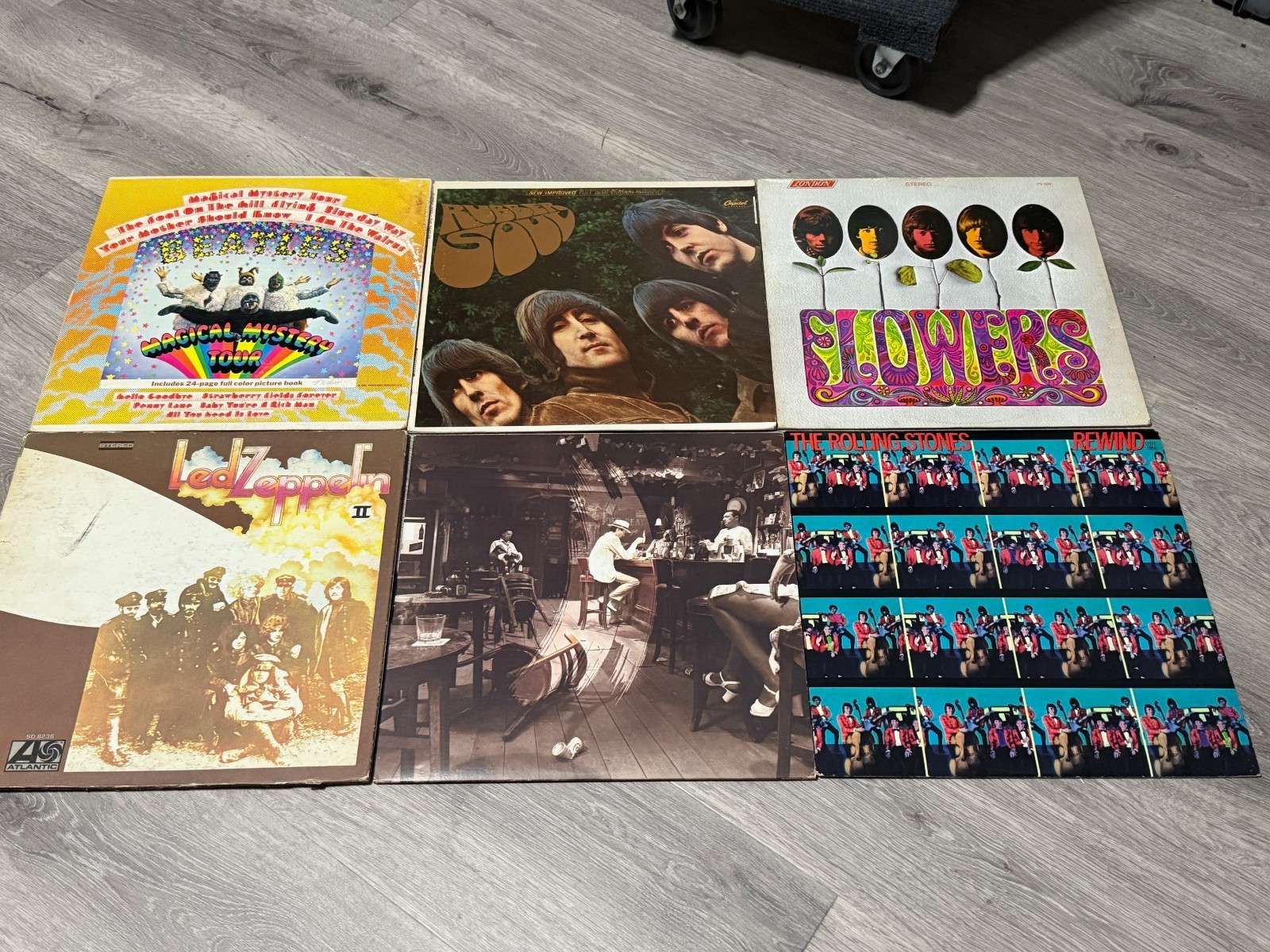 Estate Lot of 6 LPs: Beatles / Led Zep / Rolling Stones vinyl records ...