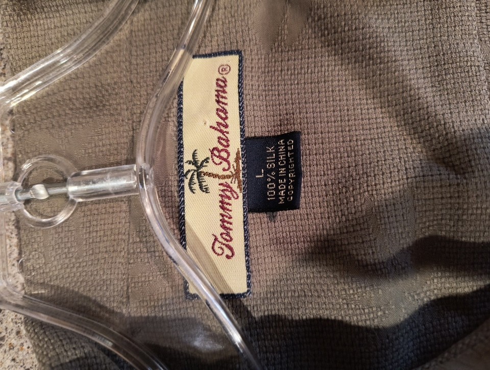 Tommy Bahama Men's Green Short Sleeve Button Shirt, Lobsters Palm Trees ...