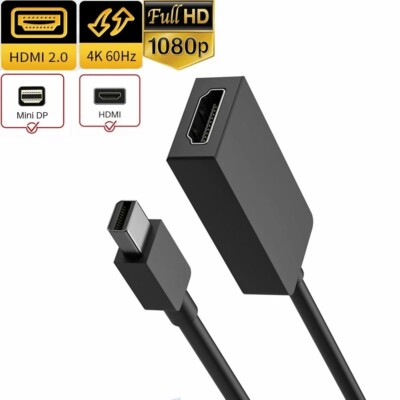 Genuine Mircosoft Surface Mini DisplayPort DP to HDMI 2.0 Cable 1819 ...
