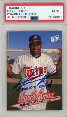 David Arias Ortiz Signed 1997 Fleer Ultra Rookie #518 PSA MINT 9 RC ...