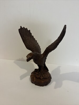 Vintage Red Mill - 8" Brown Resin Eagle Open Wings 1987 Detailed | eBay UK