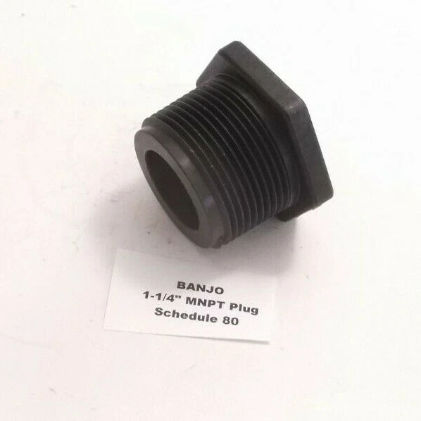 PLUG125 By Banjo Pipe Fitting For Pipe Plugs 1-1/4 Male NPT, 52% OFF
