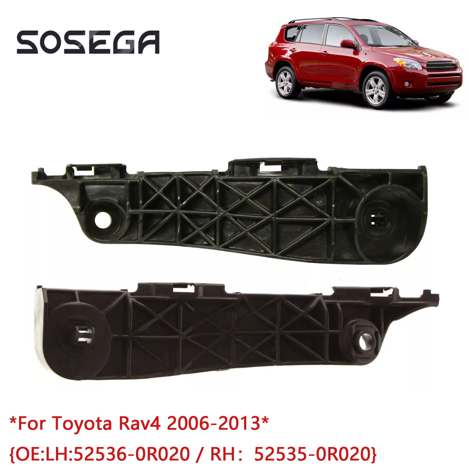 For Toyota Rav4 2006-2013 Left & Right 2Pcs Front Bumper Brackets ...
