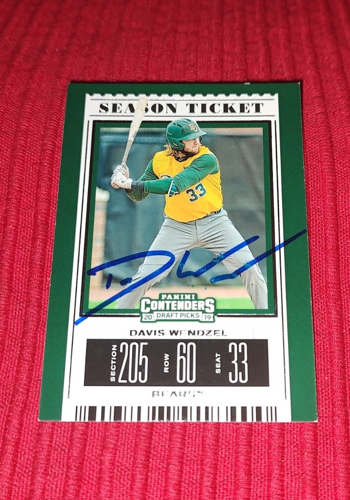 DAVIS WENDZEL 2019 Panini Contenders Draft Picks AUTOGRAPH *SLIGHTLY ...