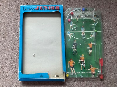 FOOTBALL BAGATELLE PINBALL GAME VINTAGE RETRO ITALIA JUNIOR TOY ART ...