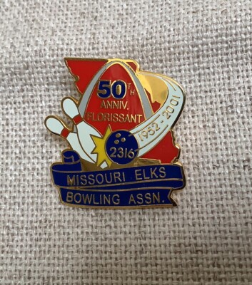 BPOE Elks Lodge 2316 Florissant Missouri Bowling 50th Anni Hat Lapel ...