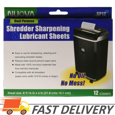 Cross Cut Paper Shredders - Shredder Lubricant Sheets