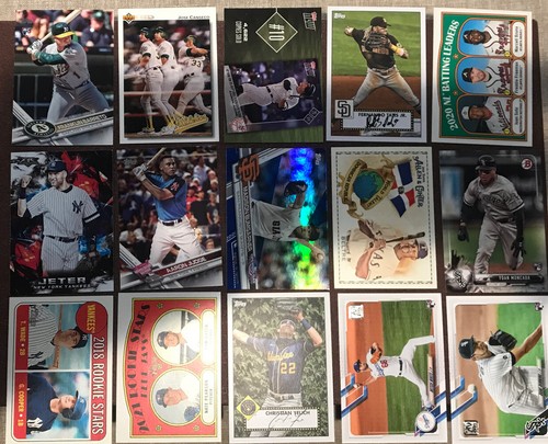 LOT OF 15 DIFFERENT BASEBALL CARDS, Rookie , Stars , Vets. Yankees ...