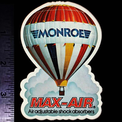 MONROE Max Air Shocks - Original Vintage 1970's Racing Decal/Sticker | eBay