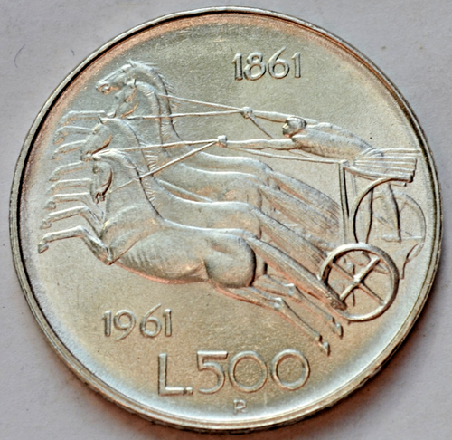 500 Lire 1961 Italy, Unification Centennial, Silver coin | eBay Australia
