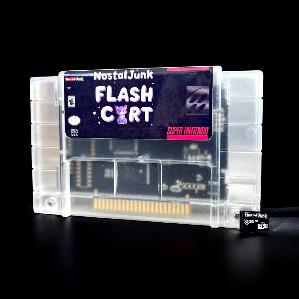NostalJunk Super Nintendo Ever Drive Retro Flash Cart Region Free SNES ...