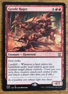 MTG Zendikar Rising Commander, Geode Rager | eBay