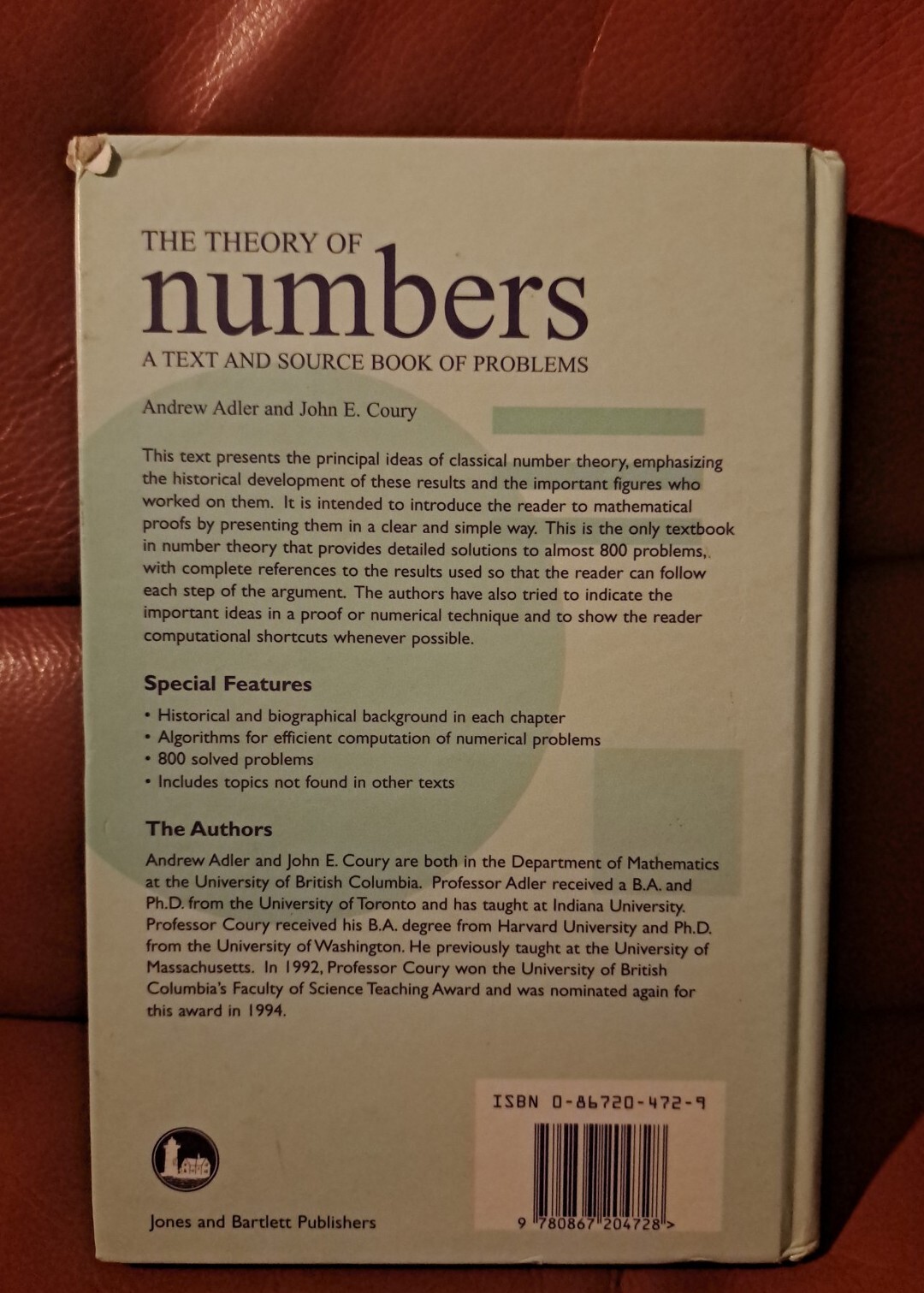The+Theory+of+Numbers+%3A+A+Text+and+Source+Book+of+Problems+by+John+E ...