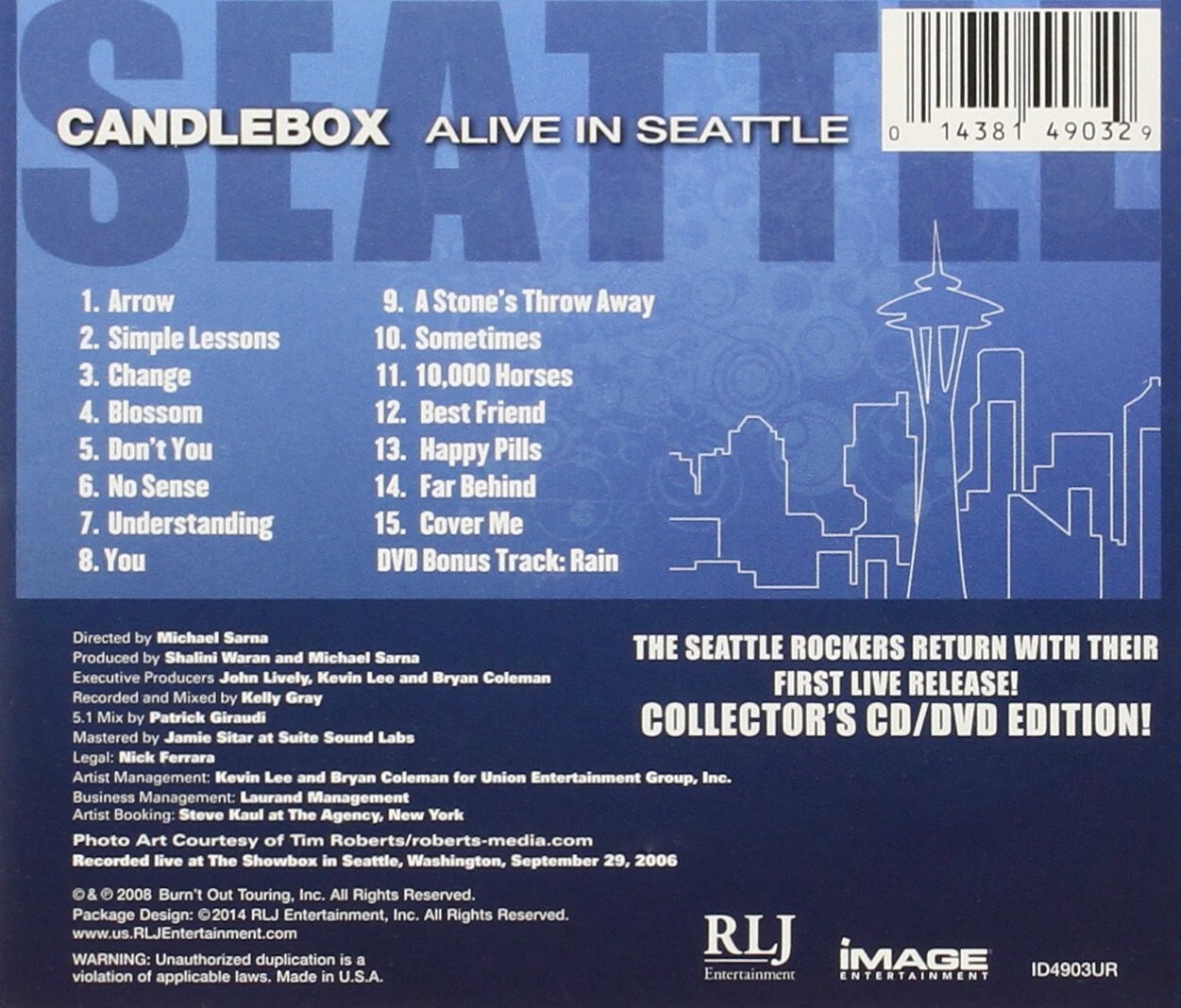 Alive in Seattle [PA] by Candlebox (CD, Sep-2008, 2 Discs, Image ...