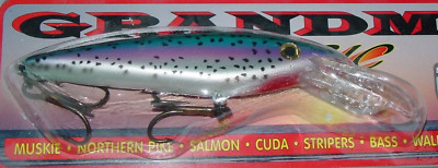 6" Deep Diving Shad Grandma Lure Crankbait Musky Pike Lure Rainbow ...