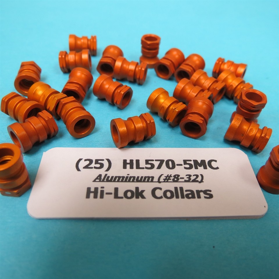 (25) HL570-5 Hi-Lok Aluminum Collars for 5/32 Pins 8-32 Aircraft ...