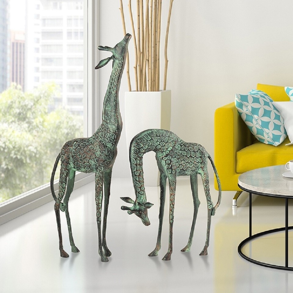 Tree Topper Giraffe Garden Pair Sculpture Statue Safari Wildlife- SPI ...