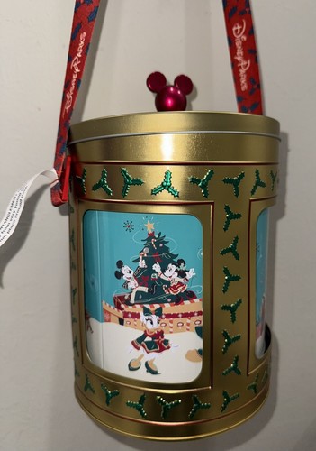 2024 DISNEY CHRISTMAS GOLD CAROUSEL PLAYS MUSIC POPCORN BUCKET BRAND ...