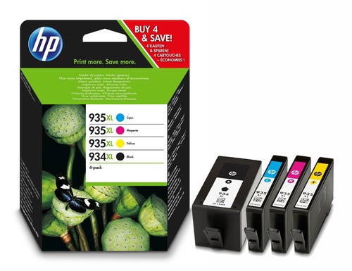 HP No 934XL, 935XL Multi Pack Set of 4 Original Inkjet Cartridges ...