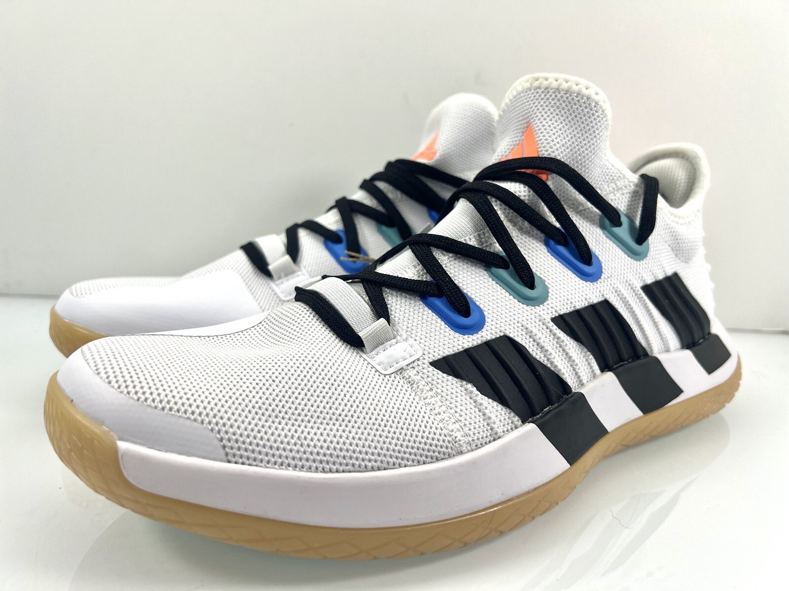 Size 10 - adidas Stabil Next Gen Primeblue Wide White Beam Orange Gum W ...