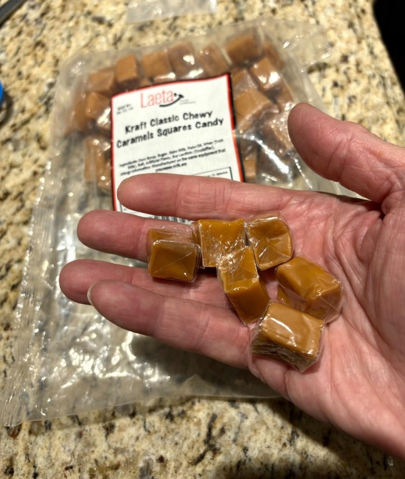 Classic Chewy Caramel Squares Candy Individually Wrapped (1 Pound Pack ...