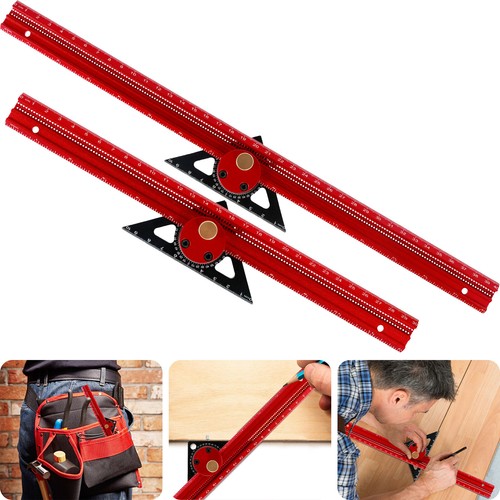 Woodworking Scribe Ruler Multi Angle Line Drawing Ruler Inch and Metric ...