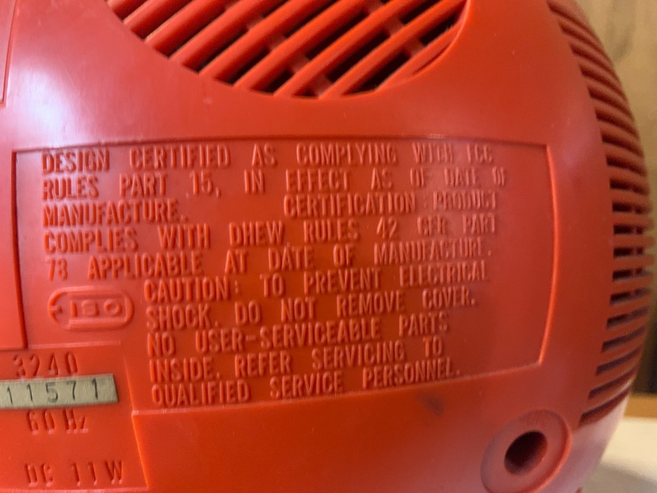 JVC Videosphere Model 3240 – VINTAGE-Retro Space Helmet CRT TV – Red | eBay