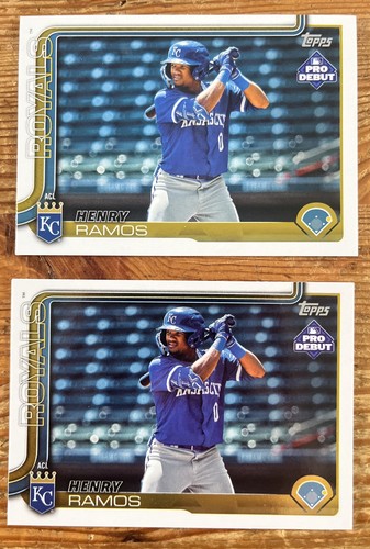 Henry Ramos Rookie Card Lot of 2 2025 Topps Pro Debut RC Kansas City ...