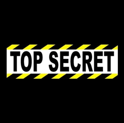 Funny "TOP SECRET" laptop or window decal BUMPER STICKER sign vinyl ...