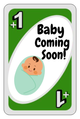 Baby Reveal-Uno Playing Card | eBay