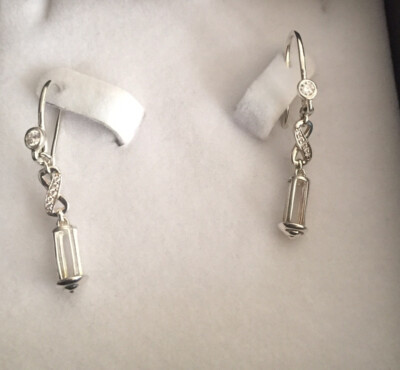 MICHAEL HILL EMMA & ROE RETIRED CUBIC ZIRCONIA DANGLE CHARM EARRINGS ...