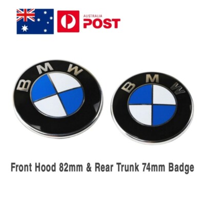 Front Hood 82mm & Rear Trunk 74mm Badge Emblem Logo For BMW SERIES | eBay Australia