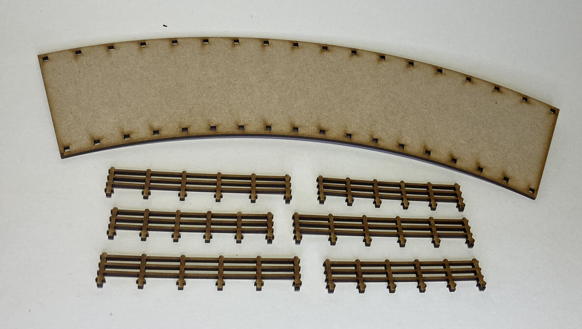 3rd Radius Curved Railway Bridge Model Kit (X1) OO/HO Gauge Train ...