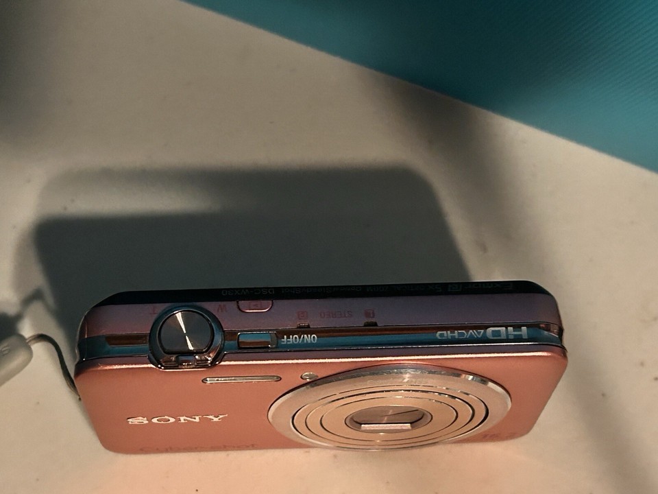 Pink SONY Cyber-shot DSC-WX30 16MP 5x TESTED WORKING (read description ...