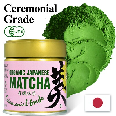 Japanese Organic Matcha Ceremonial Grade Matcha Green Tea Powder BI 30g ...