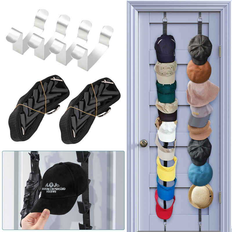 Cap Rack 2PCS -Holds up to 16 Caps for Baseball Hats, Ball Caps Over ...