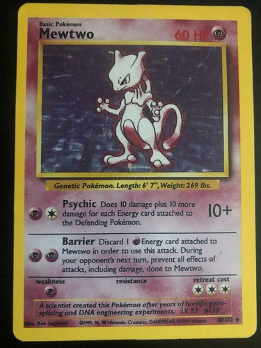 mewtwo pokemon card 1995 - Has been in protective sleeve since 1995. | eBay