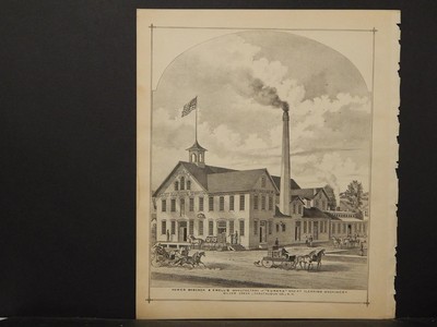 New York, Chautauqua County Map, 1881 Engravings, Silver Creek ...