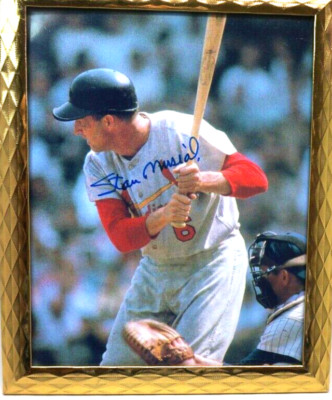 Stan Musial Autographed 8x10 Color Photo Stl Cardinals Mounted Memories ...