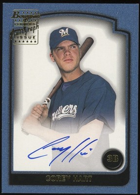 2003 Bowman Corey Hart Autograph Signature Rookie Brewers SOF-CJH On ...