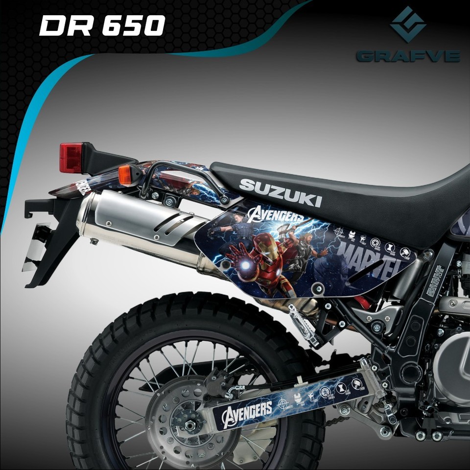 Dr650 Dr 650 kit decals graphics Suzuki Stickers Supermoto CUSTOM Mx ...