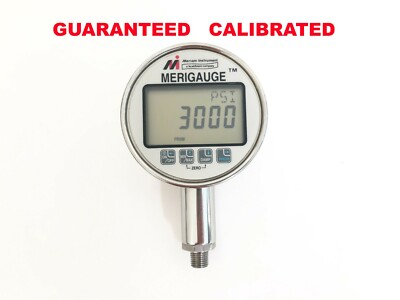 MERIGAUGE 3900 Digital Test Pressure Gauge 3000 PSI G - CALIBRATED ...