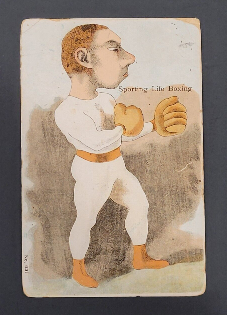 Early 1900's Original BOXING POSTCARD-Posted-Great Graphics-SPORTING ...