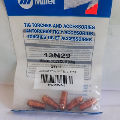 Miller 13N29 Weldcraft Collet Body 1/8" | eBay