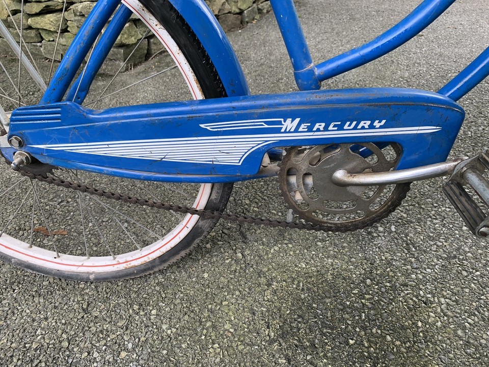 VINTAGE 1950'S MERCURY MURRAY GIRL'S BICYCLE 24'' BLUE & WHITE | eBay
