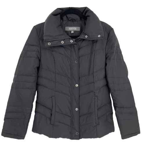 Kenneth Cole Reaction Duckdown Lightweight Puffer Jacket Black Women ...